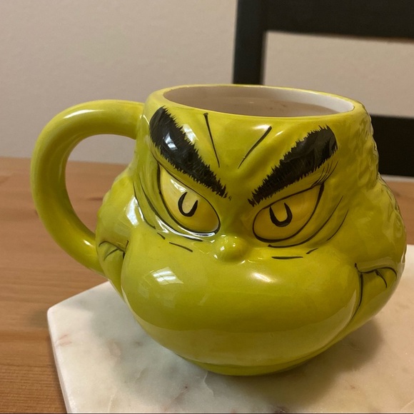 Disney | Dining | Dr Seuss Grinch Sculpted Ceramic Mug | Poshmark